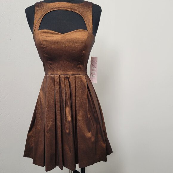 Ixia | Dresses | Copper Fit And Flare Dress | Poshmark